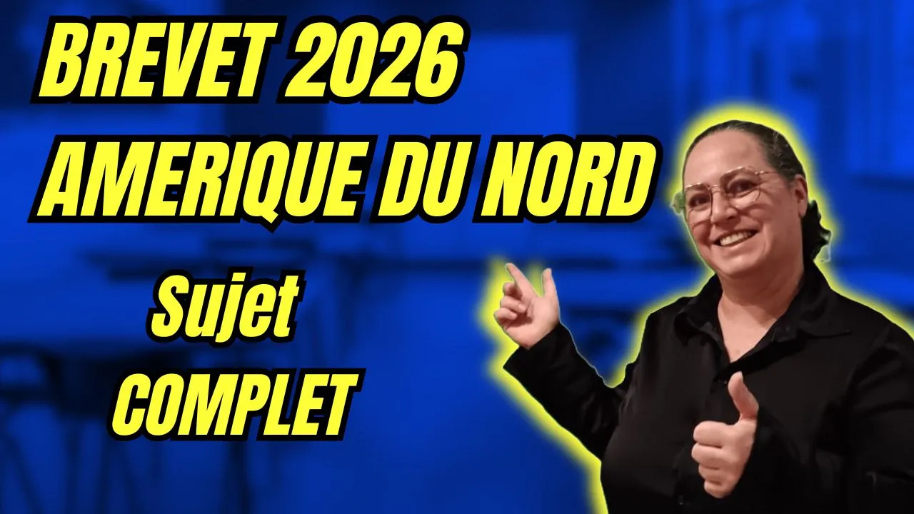 Brevet Amérique du Nord 2026 - sujet de maths analyse, correction